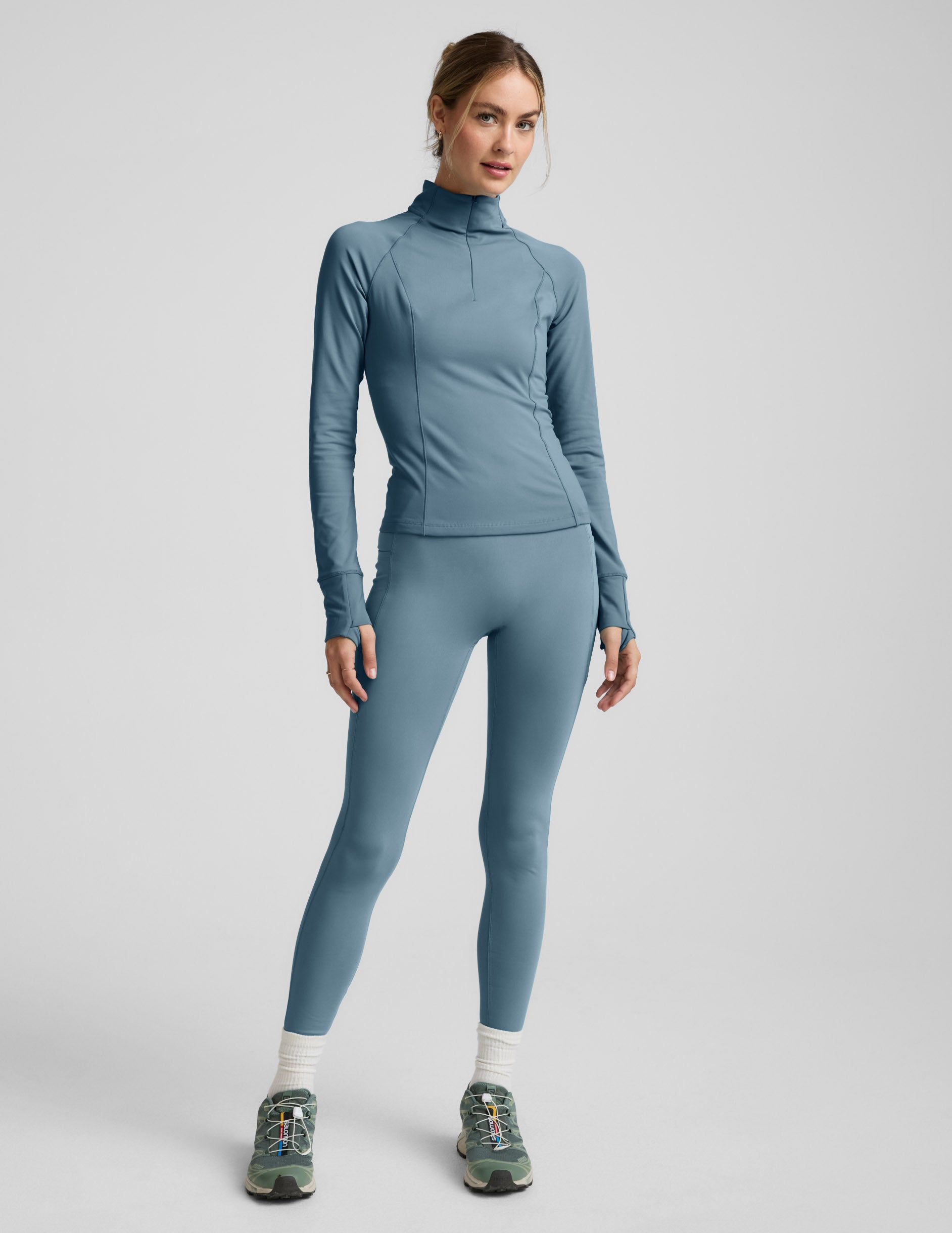 Pacer Fleece-Backed Zip Pocket Full Length Legging | Beyond Yoga