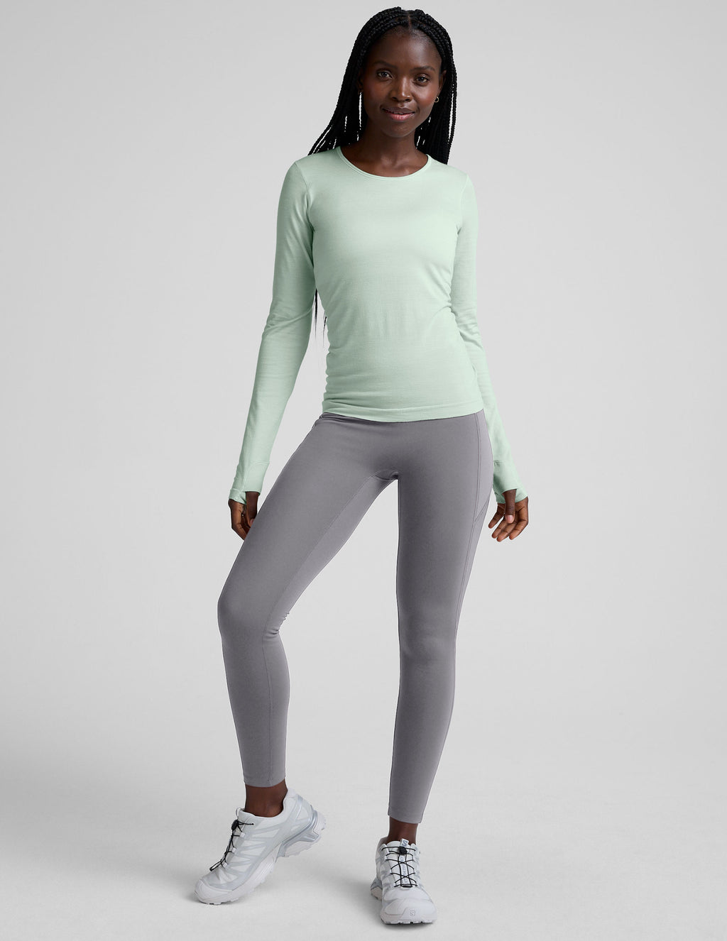 Pacer Fleece-Backed Zip Pocket Full Length Legging | Beyond Yoga