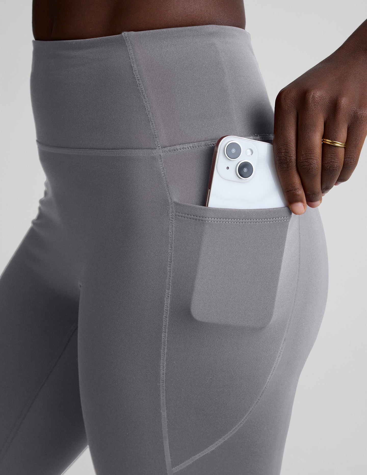 Pacer Fleece-Backed Zip Pocket Full Length Legging | Beyond Yoga