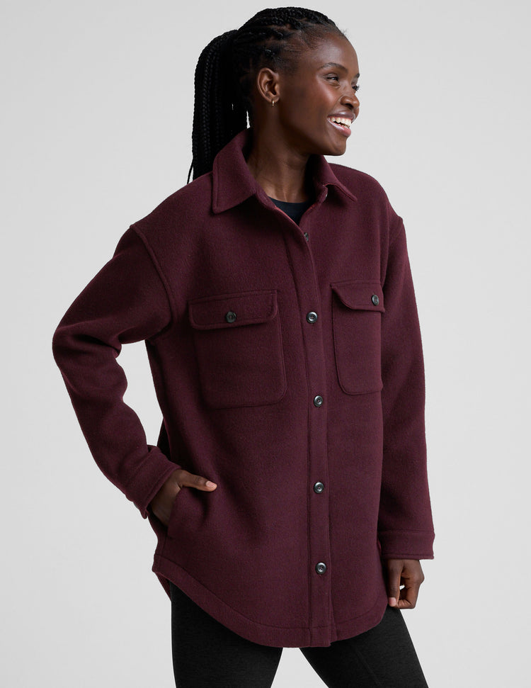 Insulated Wool Shirt Jacket | Beyond Yoga