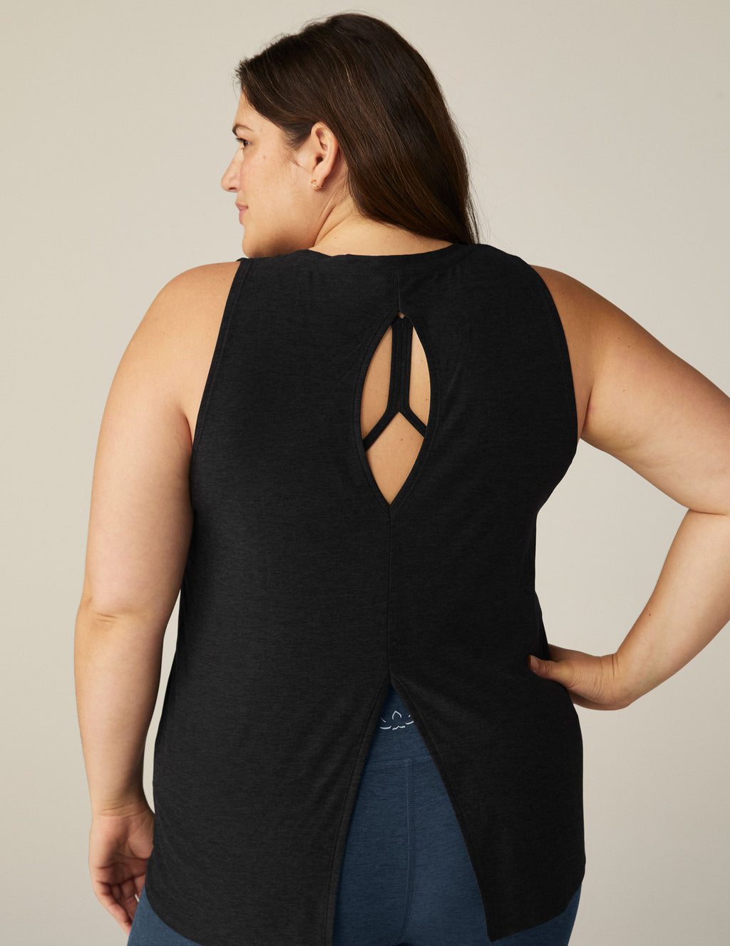 Featherweight All About It Split Back Tank (1X-4X)| Beyond Yoga