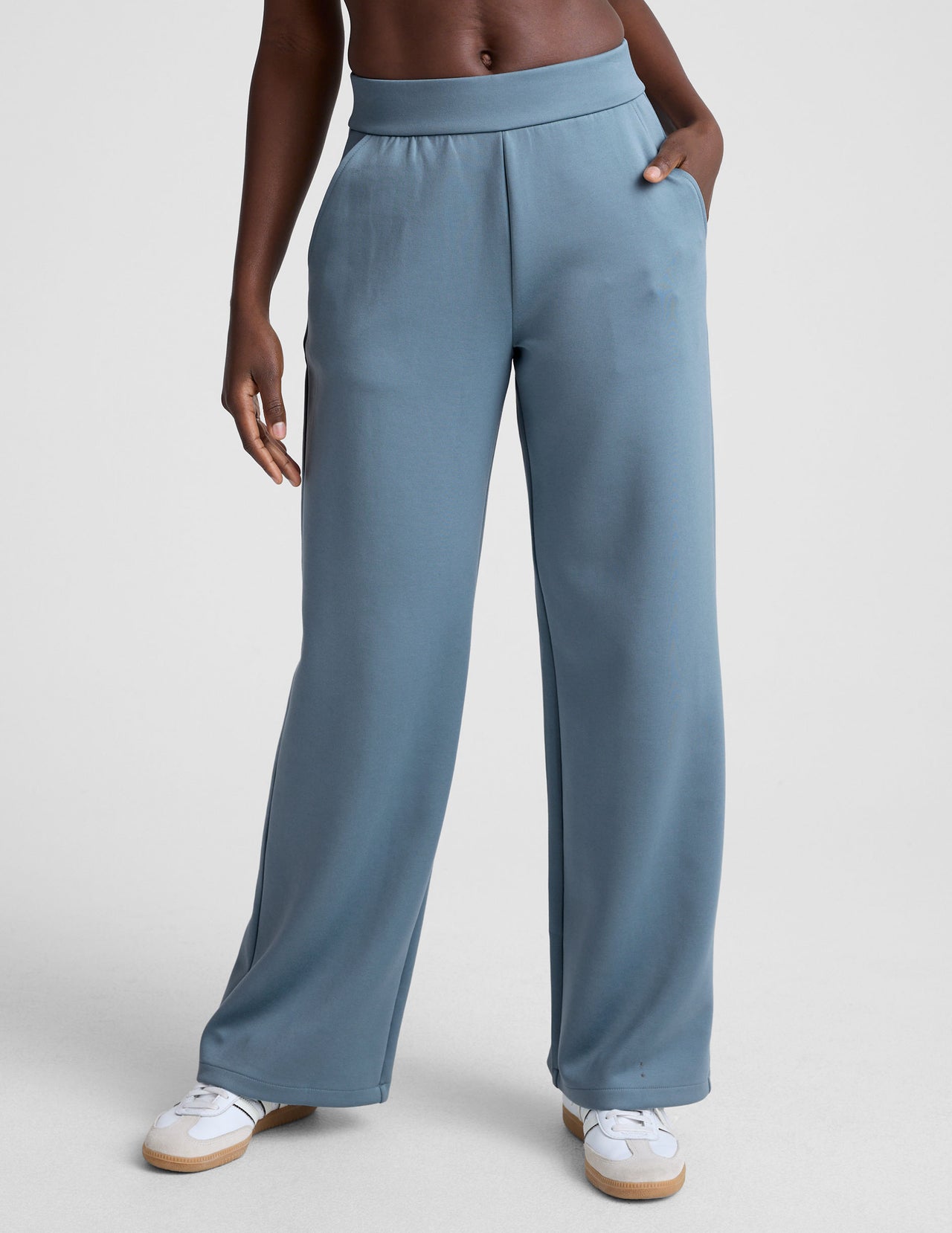 Wide Leg Pull On In The Flow Pants - Lunar Blue | Beyond Yoga