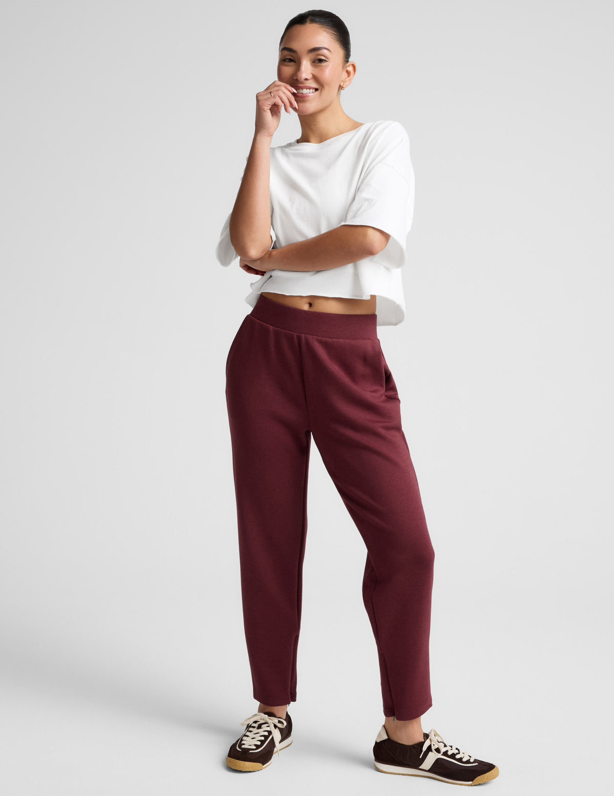 Tapered Ankle SoftSpring Pants - Moody Burgundy | Beyond Yoga