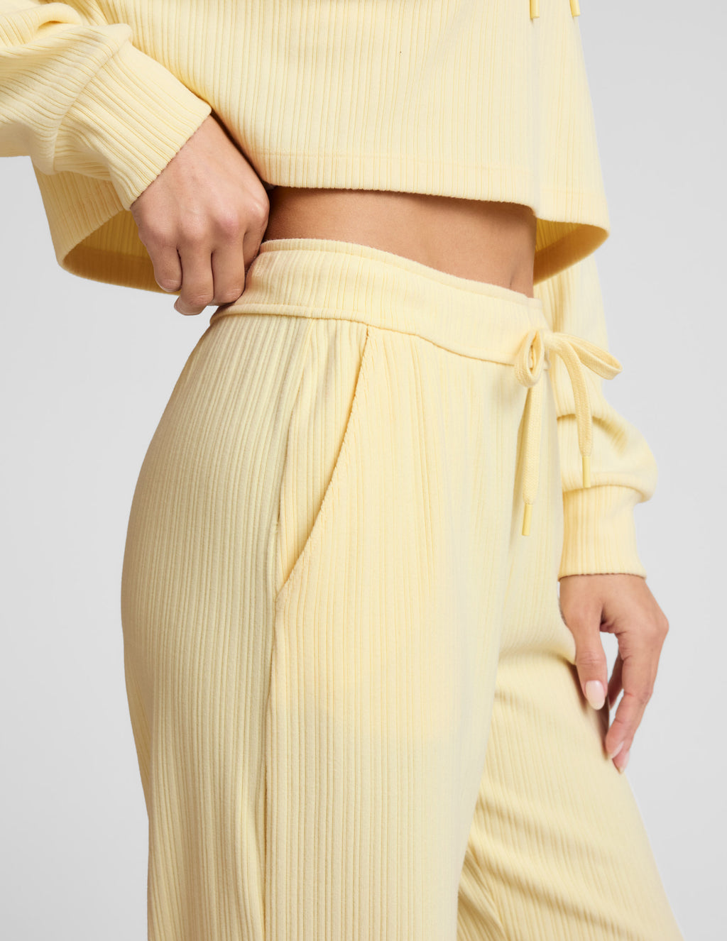 Ribbed Wide Leg Breathe Easy Pant - Yellow Swirl | Beyond Yoga