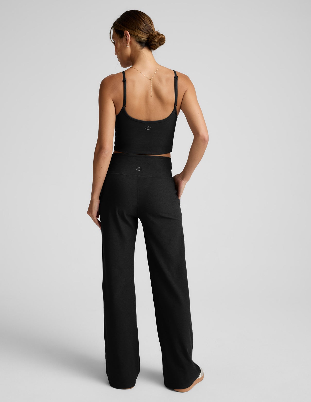 Women's Wide Leg Spacedye Laid Back Pants - Darkest Night | Beyond Yoga