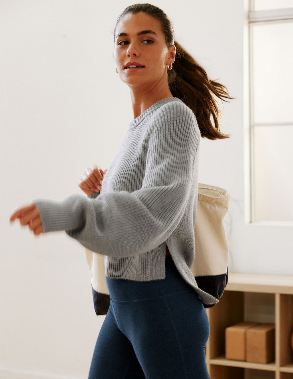 Ready For Anywhere Hi Lo Sweater | Beyond Yoga